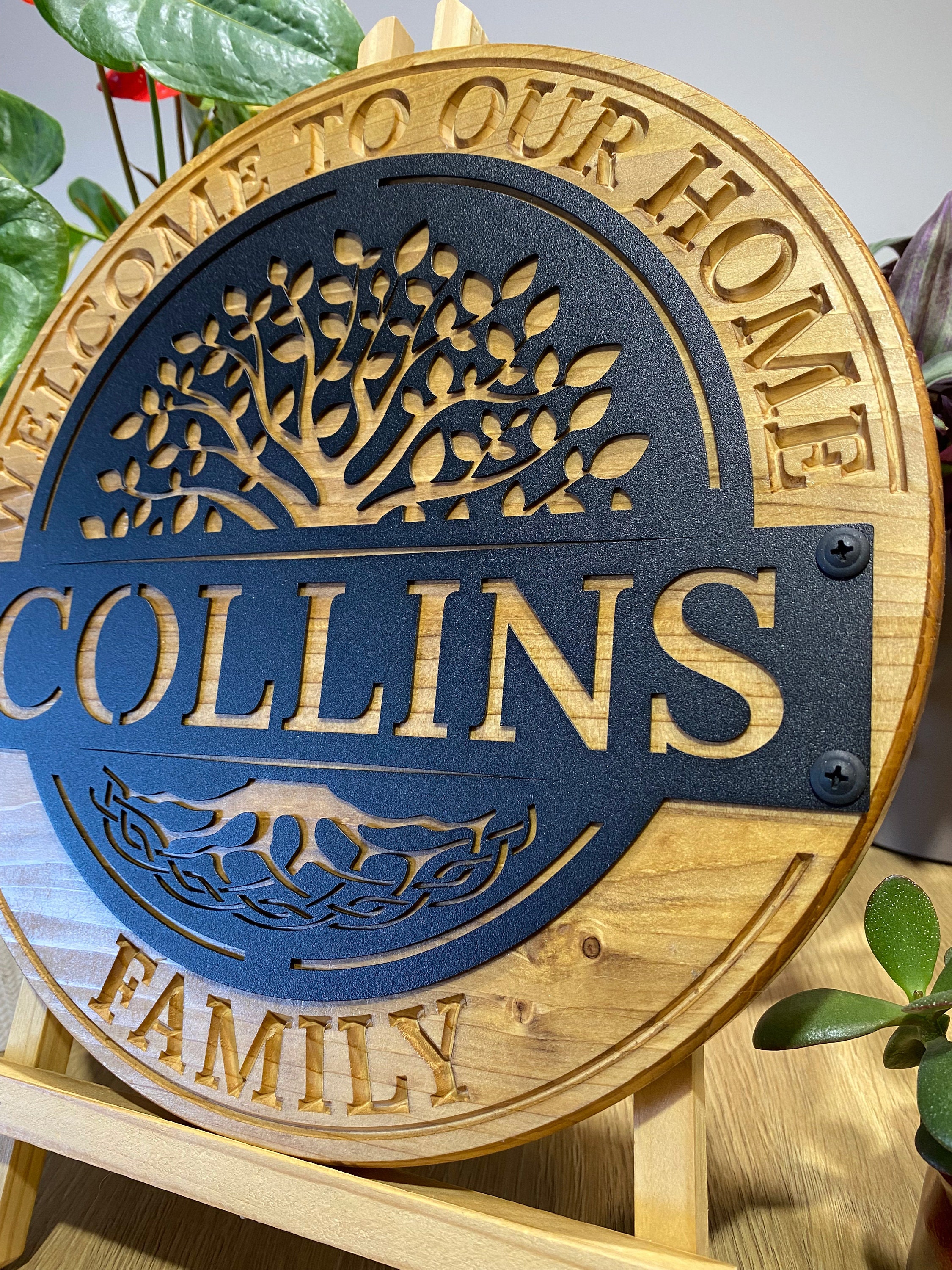 Family Name Sign Personalized Family Name Tree of Life Sign - Etsy