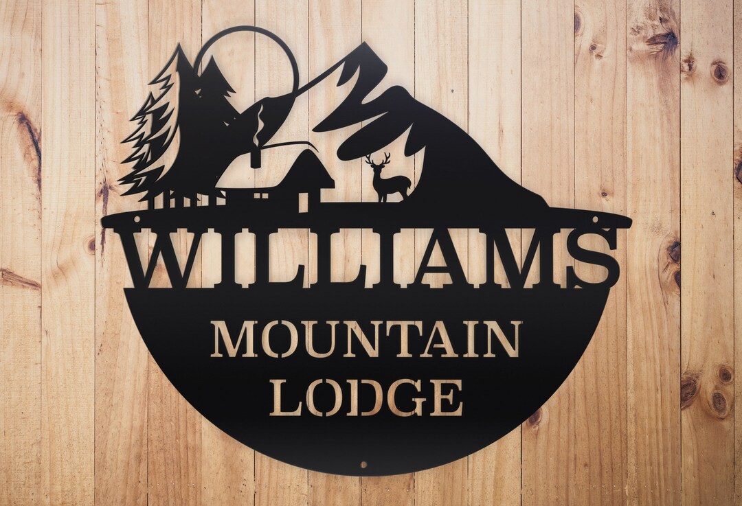 Personalized Family Cabin Sign, Custom Lodge Name Sign, Housewarming ...