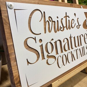 Custom Bar Name Sign, Home Bar Sign, Family Cocktail Name Sign ...