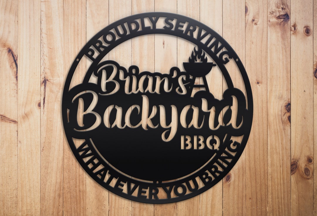 Personalized Backyard BBQ Sign, Custom Barbecue Sign, Custom Christmas ...