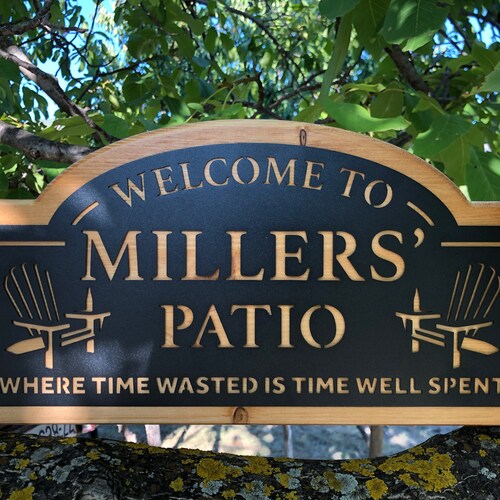 Personalized Patio Sign Custom Patio Sign Housewarming Gift | Etsy