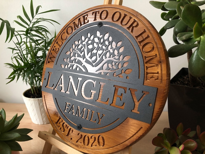 Family Name Sign Personalized Family Name Tree of Life Sign - Etsy