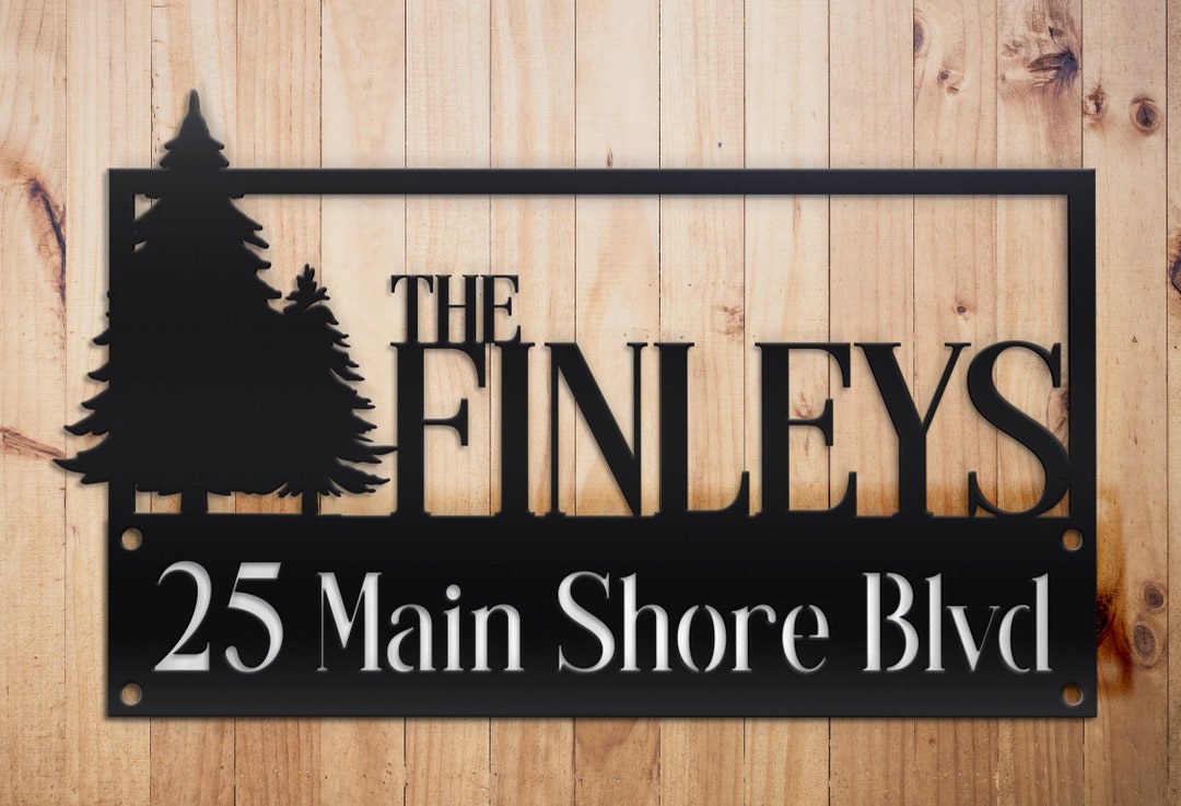 Family Name Sign, Custom Family Name Sign With Address, Housewarming ...