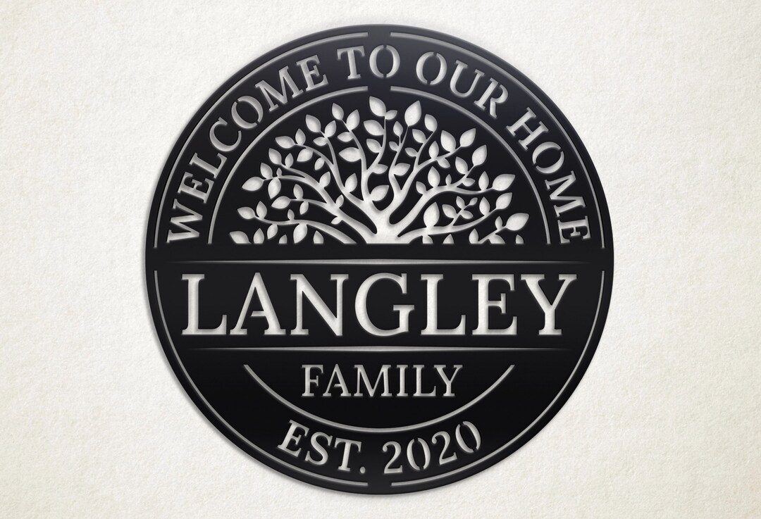 Tree of Life Family Name Sign, Custom Family Name Sign, Christmas Gift ...