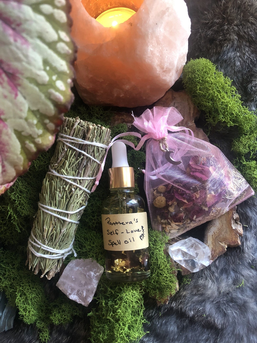 Self-love Spell Bundle || Witch Kit || Crystals & Spell for Self-love ...