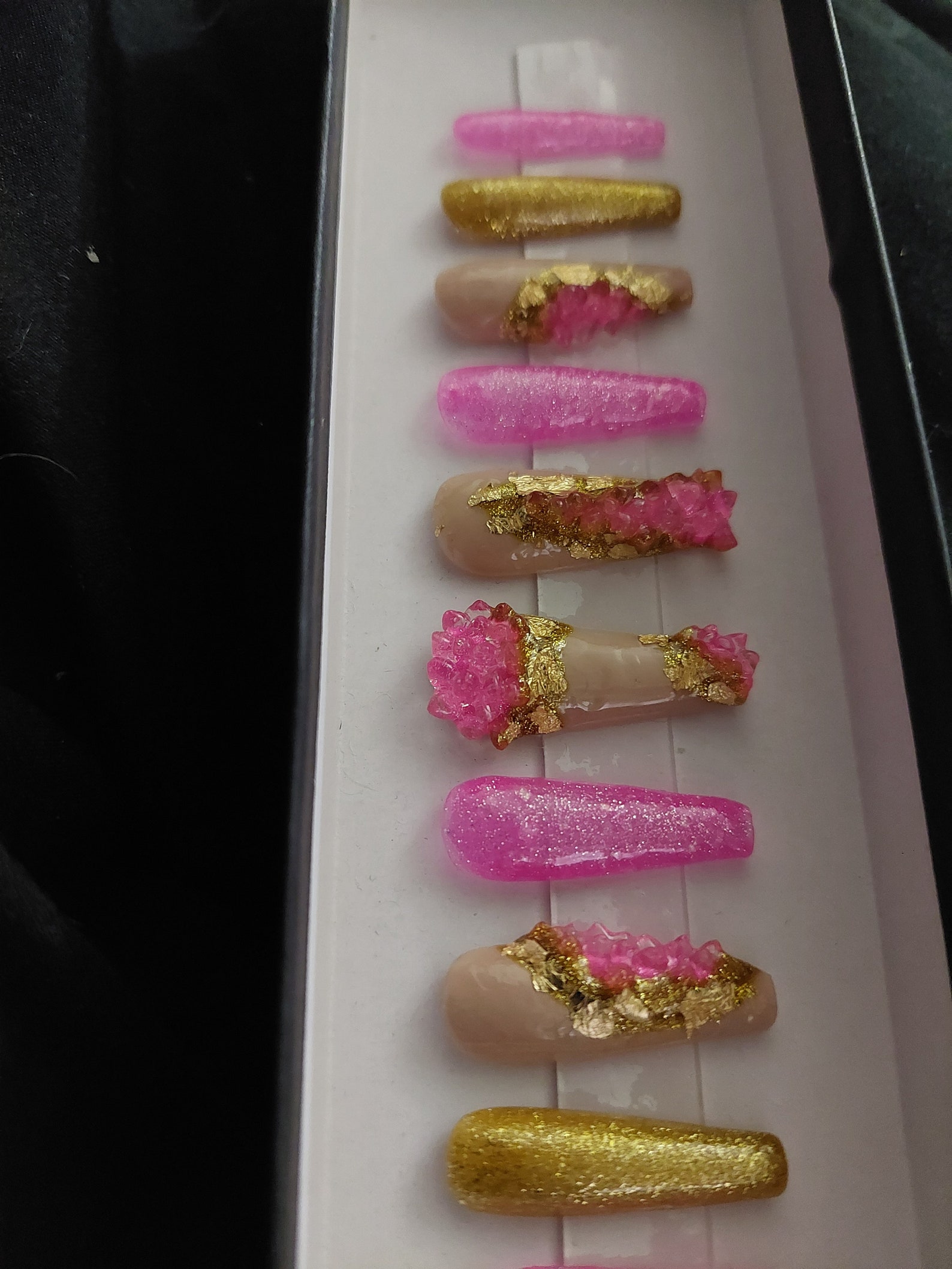 Purple and Gold Geode Press on Nails - Etsy