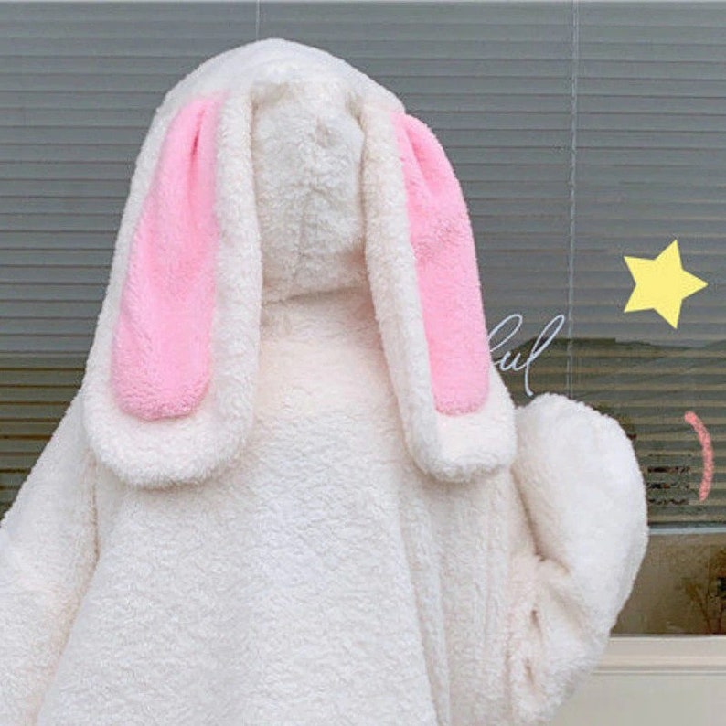 Cute Bunny Ear Hoodie Harajuku Kawaii Sweatshirt Oversize - Etsy