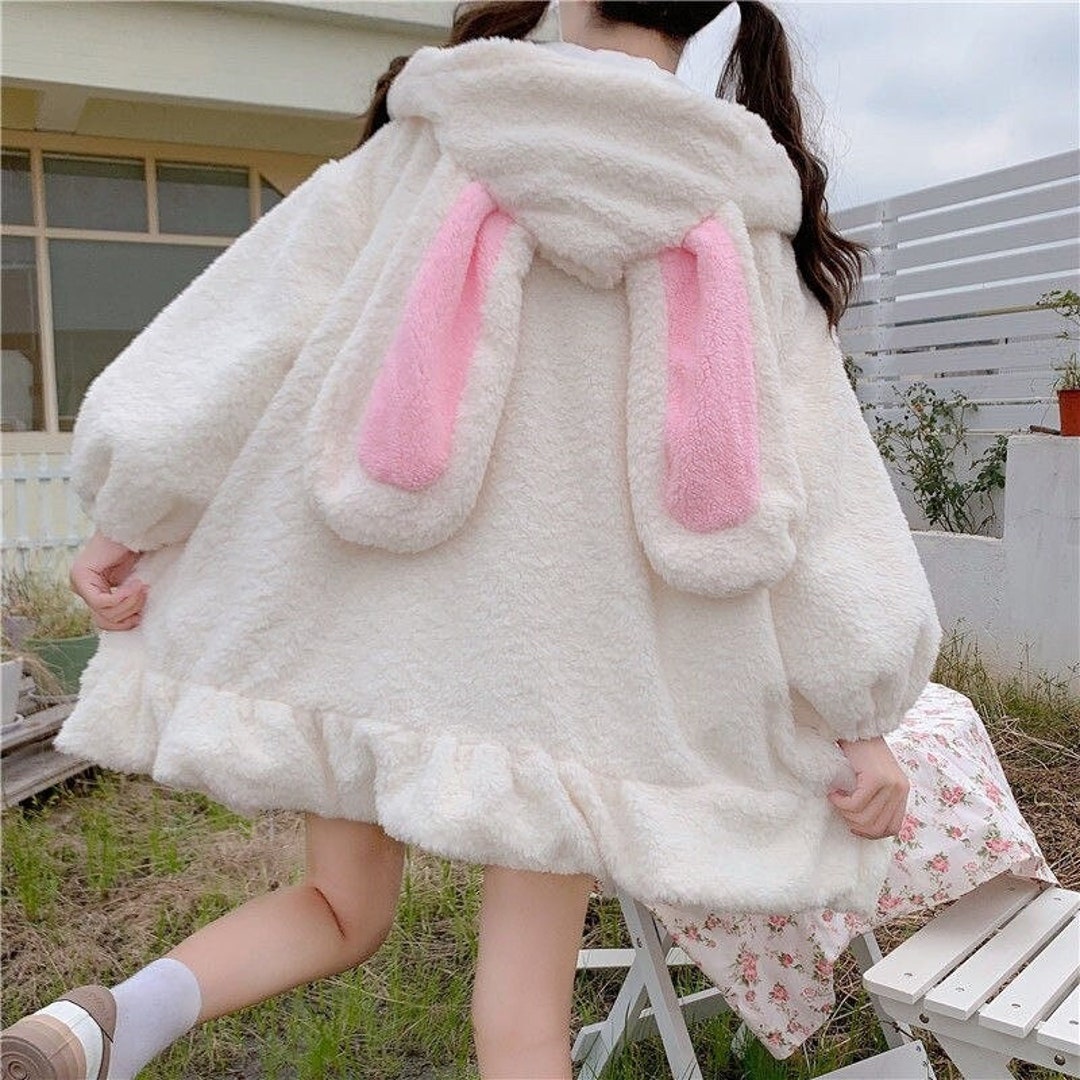 Cute Bunny Ear Hoodie Harajuku Kawaii Sweatshirt Oversize - Etsy