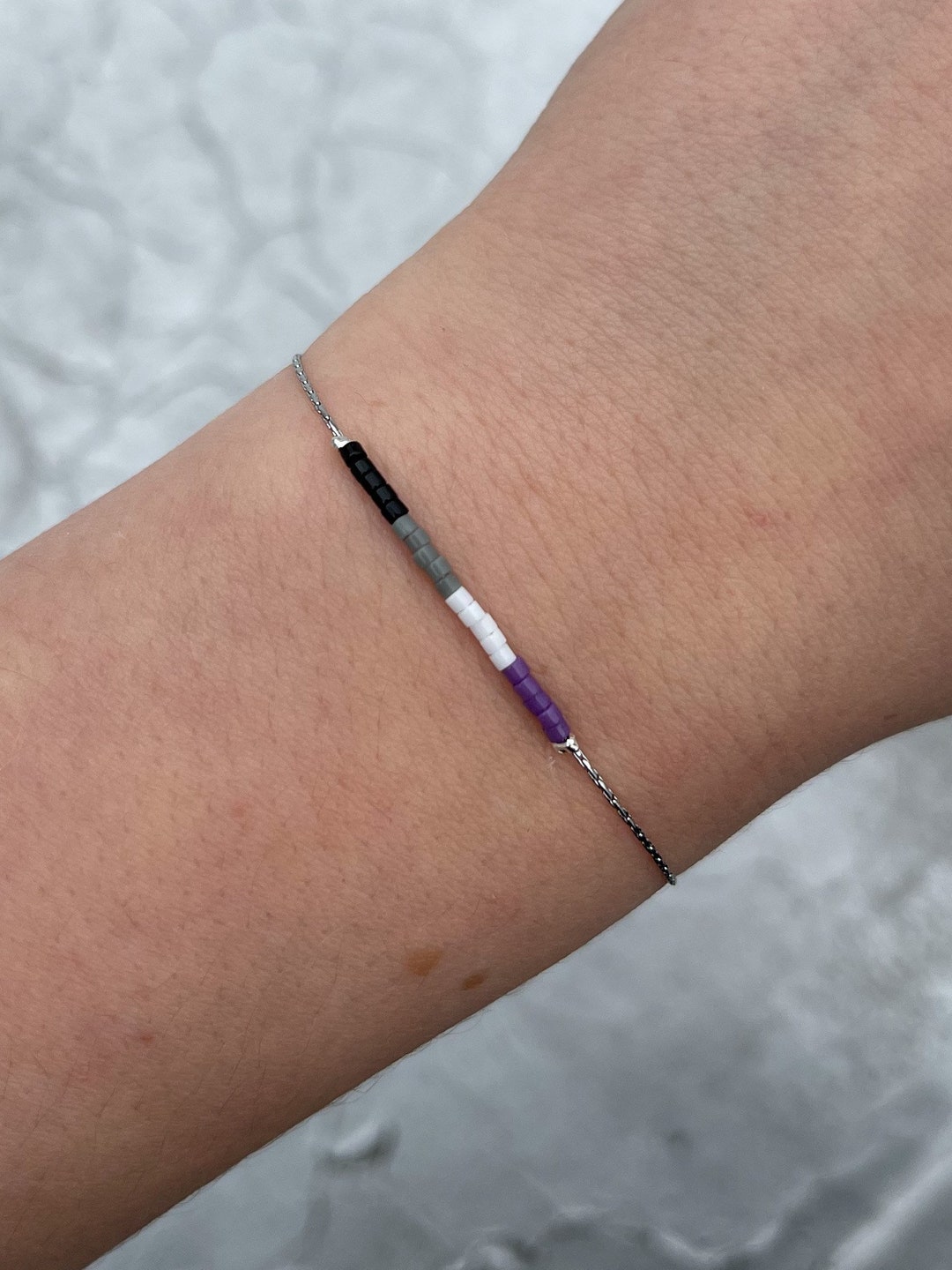 Minimalist Asexual Chain Bracelet | LGBTQ | Pride - Etsy