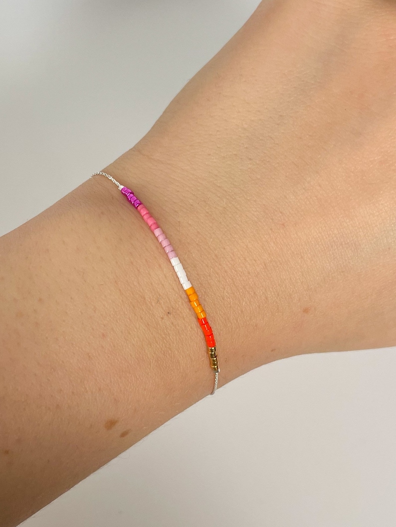 Minimalist Lesbian Chain Bracelet LGBT Pride - Etsy