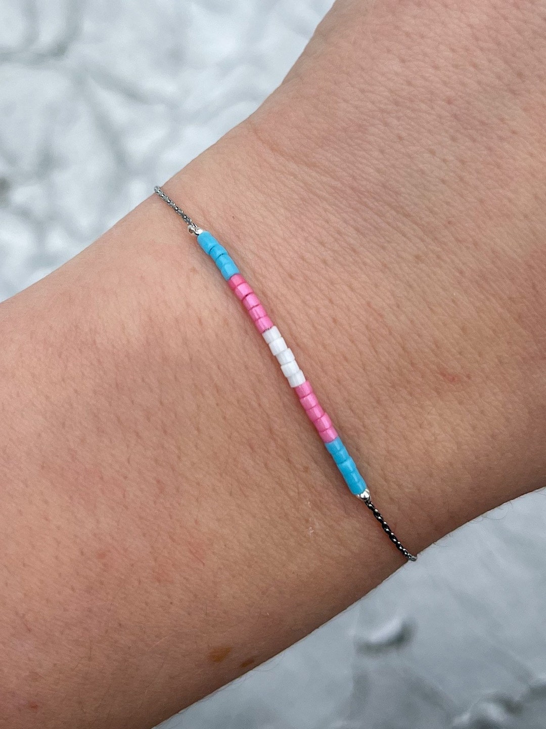 Minimalist Transgender Chain Bracelet | LGBTQ | Pride - Etsy