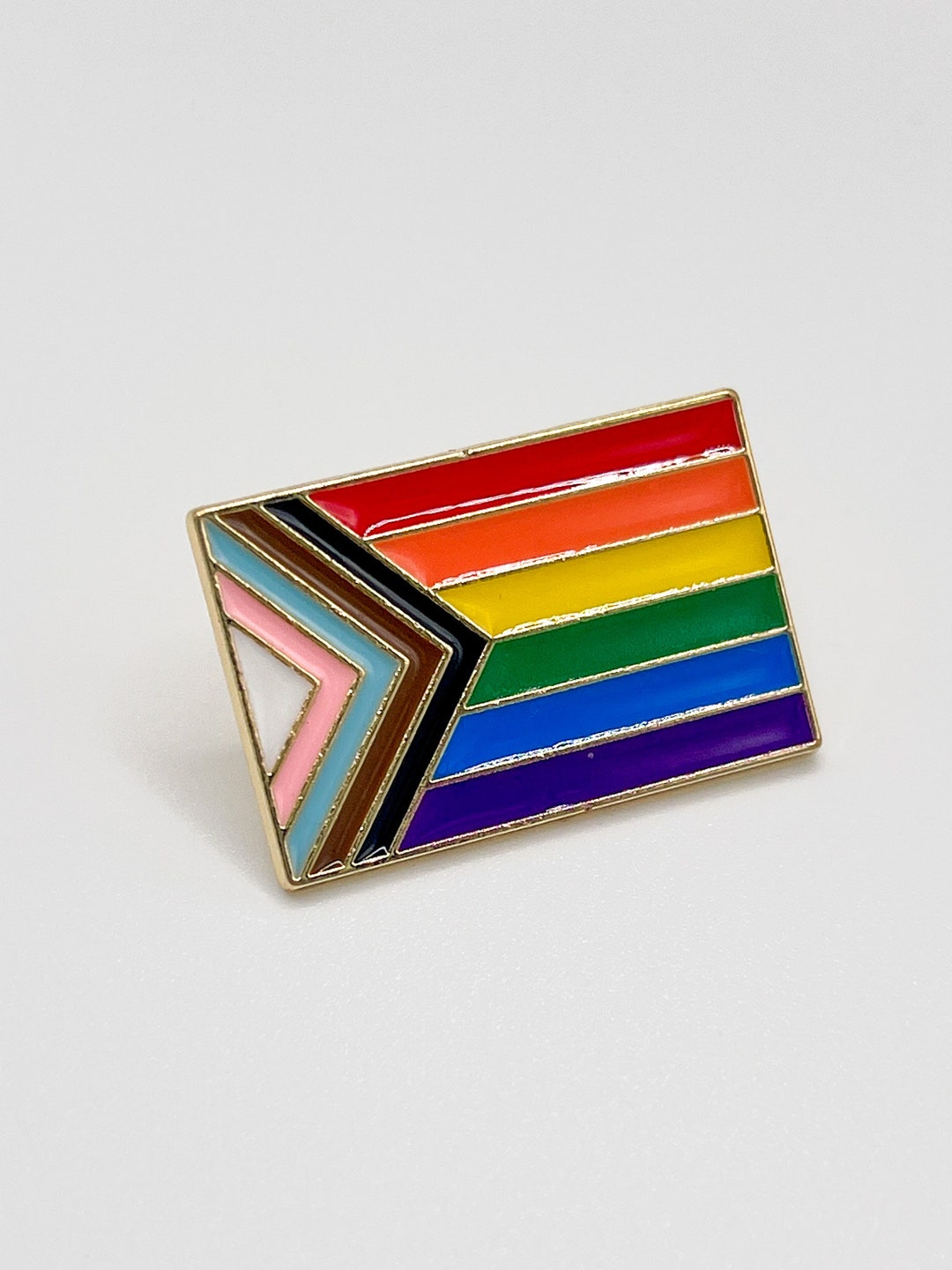 Progress Pride Flag Pin | LGBTQ | Queer - Etsy