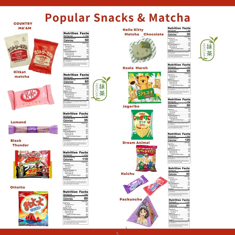 Japanese Snacks & Candy 50 Piece Dagashi Set Gift (box) Snackbox Japan ...