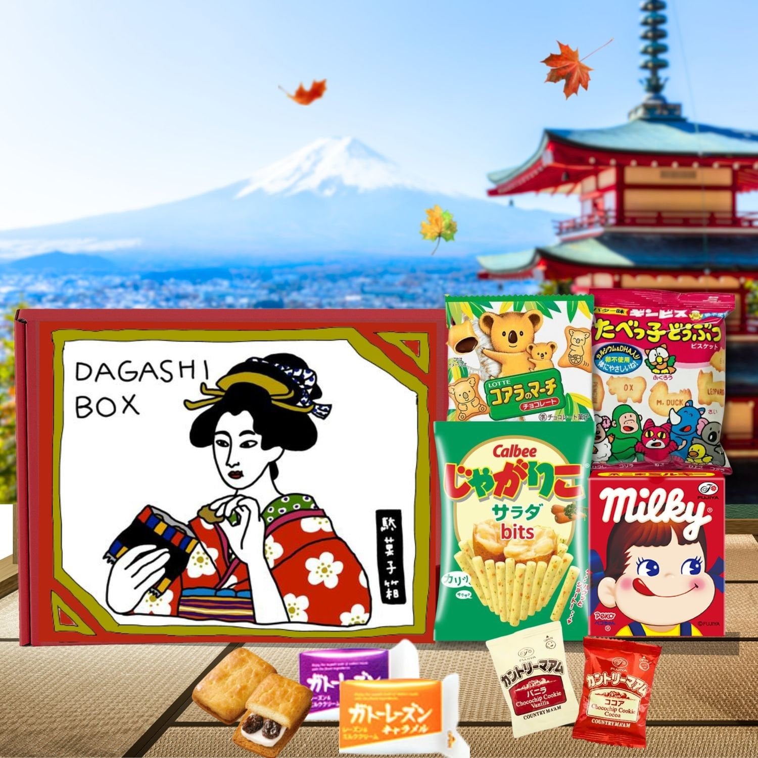 Japanese Snacks & Candy 50 Piece Dagashi Set Gift (box) Snackbox Japan ...