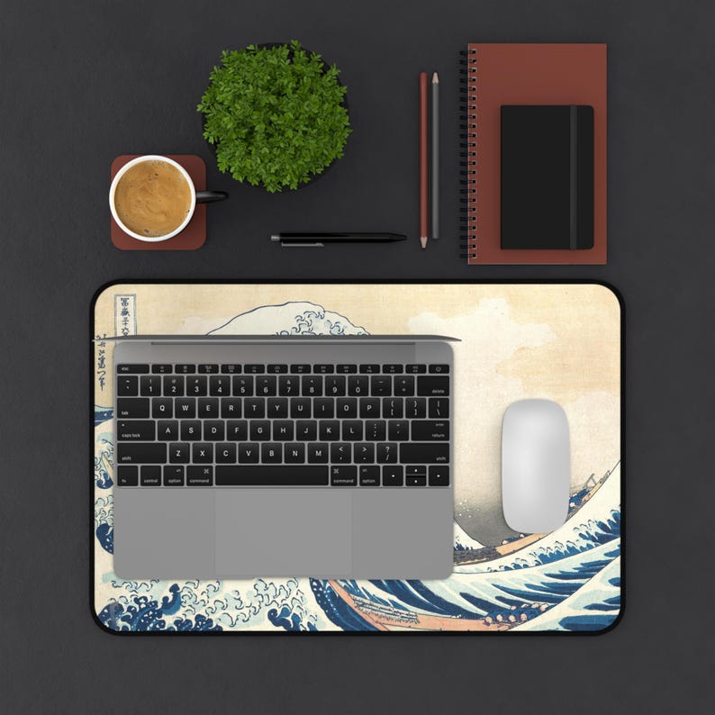 Hokusai the Great Wave off Kanagawa Desk Mat - Etsy