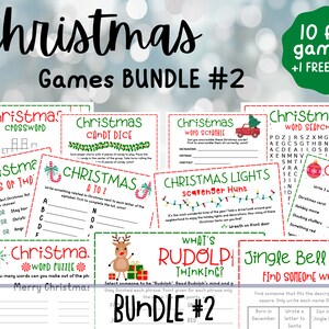 Christmas Party Games BUNDLE Printable Christmas Party Games Holiday ...