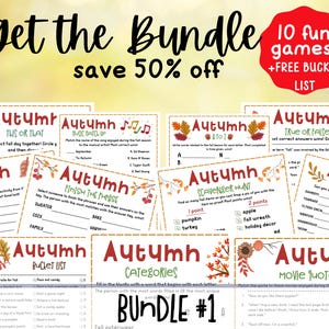 A TO Z Fall Party Game Printable Autumn Party Game Fall Word Game for ...