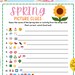 Spring PICTURE CLUES Guessing Game Printable Spring Season Party Game ...