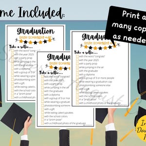 Graduation SELFIE SCAVENGER HUNT Game (digital Download) - Etsy