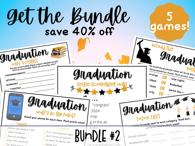 THINK FAST Graduation Game Graduation Party Game College Graduation ...