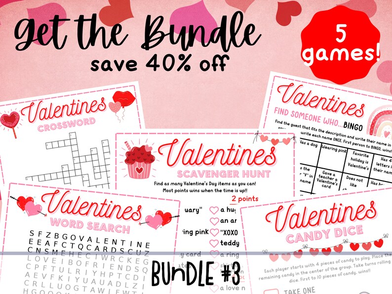 Valentines Day SCAVENGER HUNT Valentines Day Party Game Printable ...