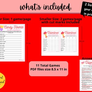 Valentines Day Party Games BUNDLE Printable Valentines Party Games ...