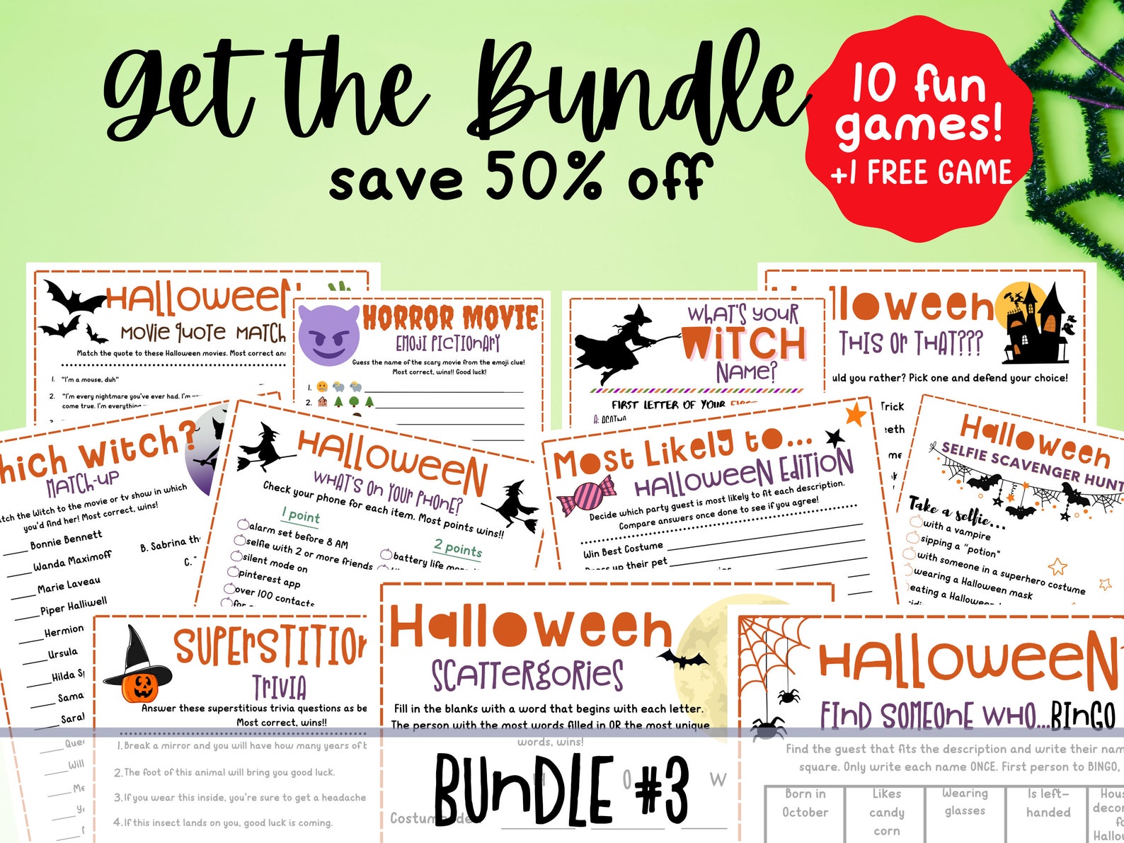 Halloween MOST LIKELY TO Game Printable Halloween Party Game Game for ...