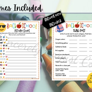 Back to School Games BUNDLE 5 Game Bundle Back to School Icebreaker ...