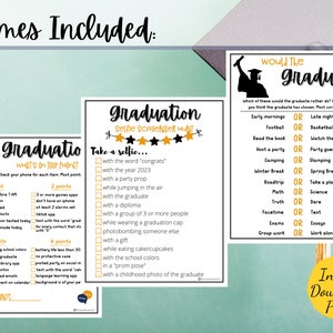 Graduation Party Games BUNDLE 5 Game Bundle High School - Etsy