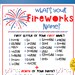 What's Your FIREWORKS NAME July 4th Party Game Printable July 4th Party ...