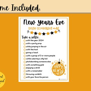 New Year's Eve Selfie Scavenger Hunt New Year's Eve Party Game ...