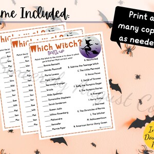 Halloween WHICH WITCH Match Game: Printable Party Activity (PDF) - Etsy