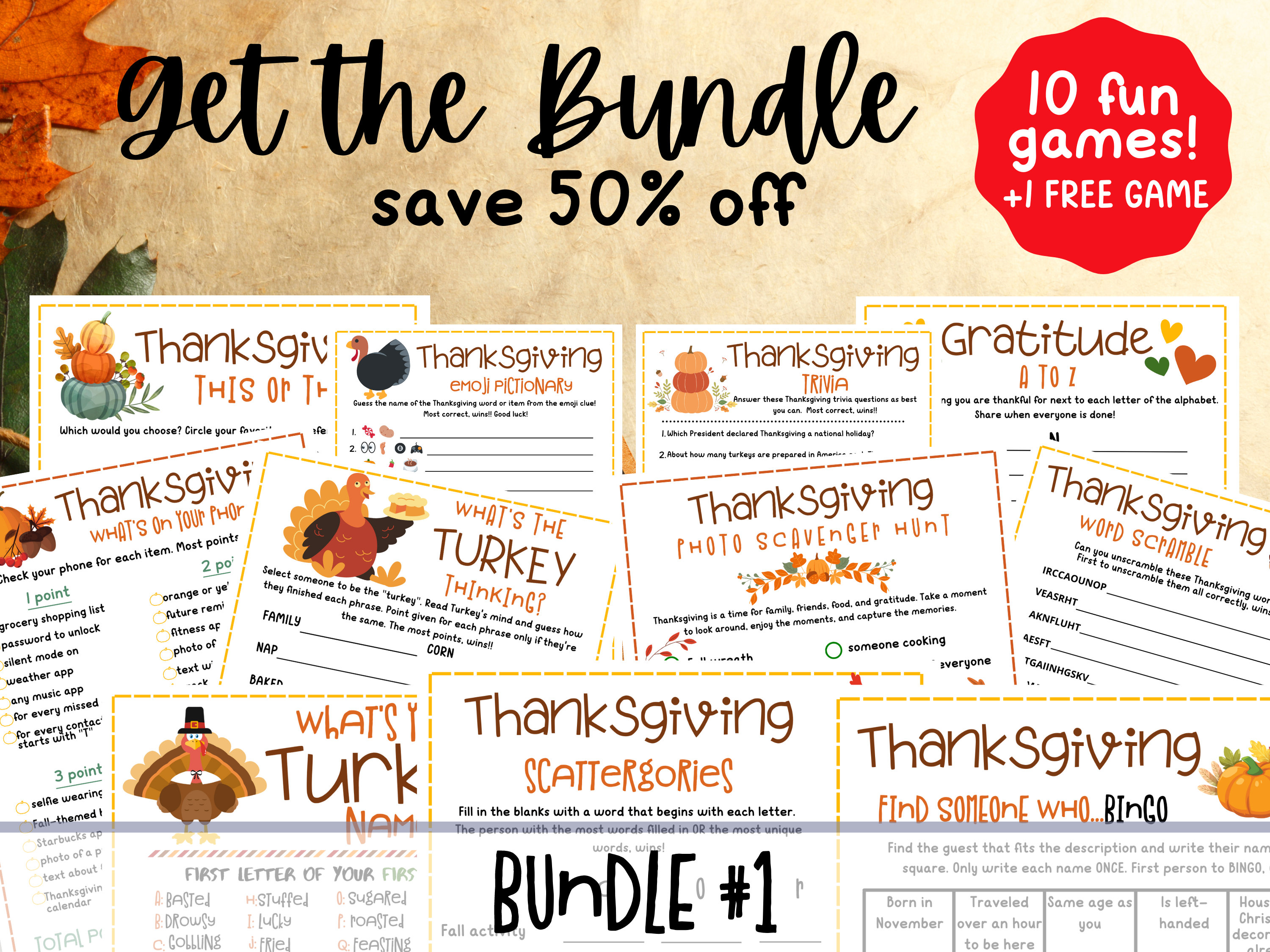 Thanksgiving PHOTO SCAVENGER HUNT Printable Thanksgiving Party Game ...