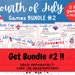 Fourth of July Games BUNDLE 5 Game Bundle Printable July - Etsy