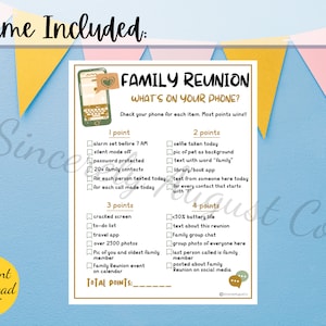 Family Reunion ‘what’s on Your Phone?’ Scavenger Hunt Game (printable ...
