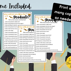 How Well Do You Know the Graduate GRADUATION GAME Graduation Party Game ...