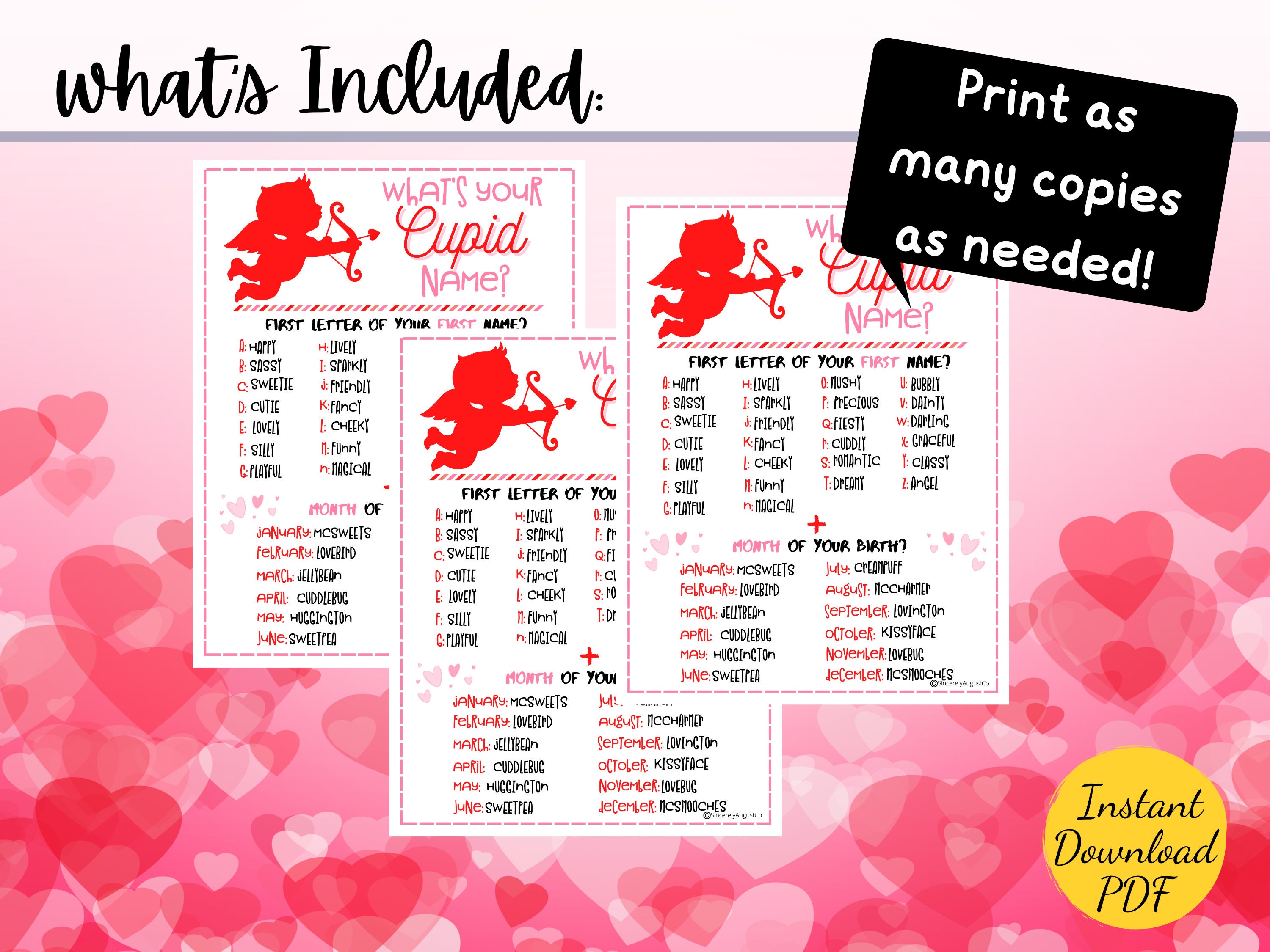 WHAT'S Your CUPID NAME Valentine's Day Love Name Valentines Day Party ...