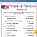 Fourth of July MUSIC OF AMERICA Matching Game July 4th Party Game ...