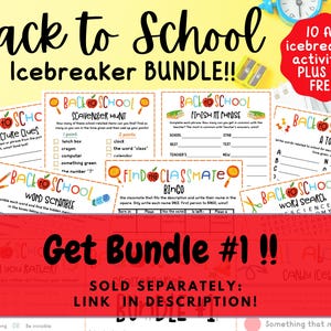 Back to School BINGO Game - Find the Classmate Bingo - First Day of ...