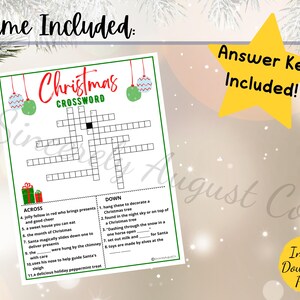 Christmas WORD SEARCH - Christmas CROSSWORD - Christmas Games ...