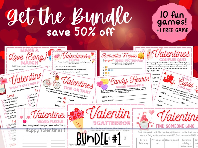 Valentines Day TRIVIA Game Valentines Day Party Game Printable ...