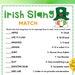 St. Patrick's Day IRISH SLANG MATCH Game St. Patrick's Day Party Game ...