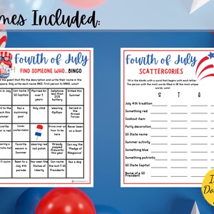 Fourth of July Games BUNDLE 5 Game Bundle Printable July - Etsy