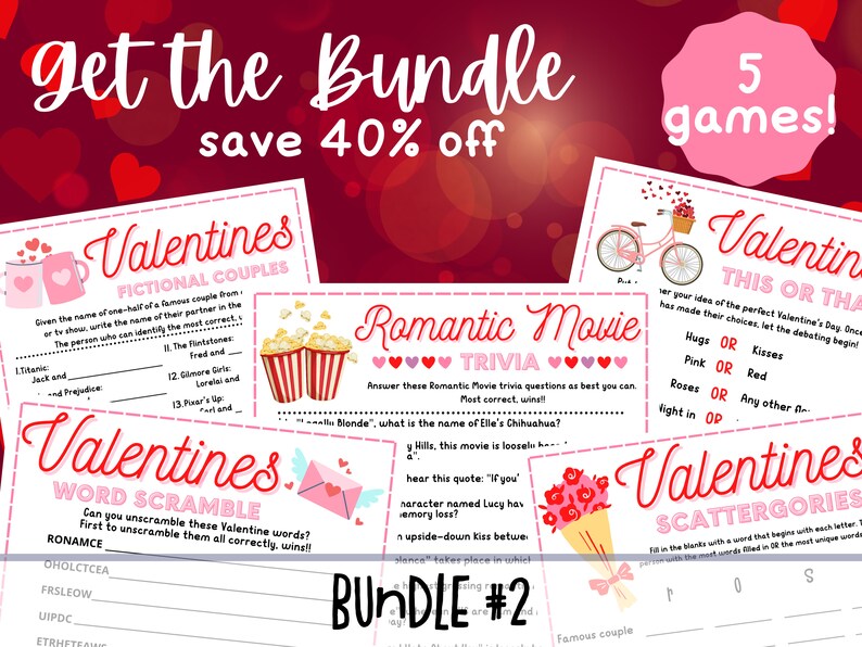 Valentines Day FICTIONAL COUPLES Game Valentines Day Party - Etsy