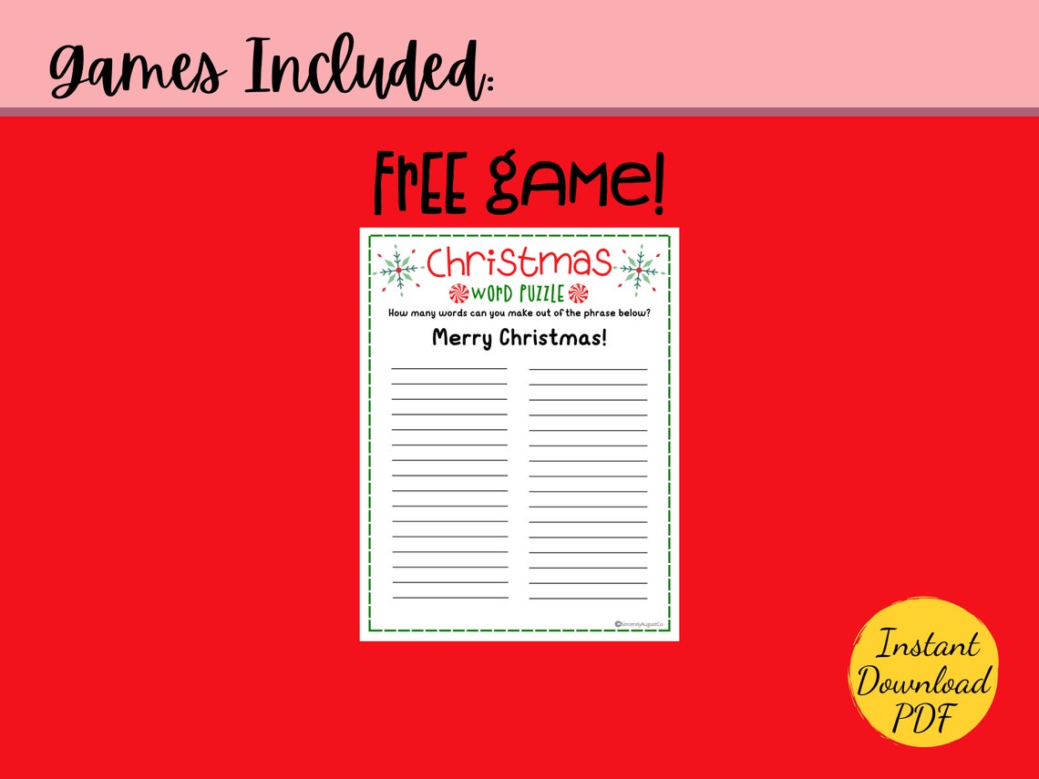Christmas Party Games BUNDLE Printable Christmas Party Games Holiday ...