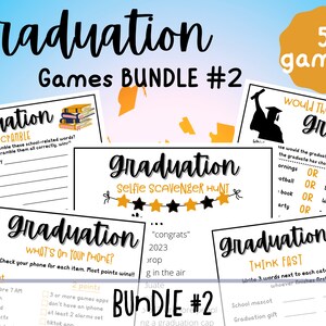 Graduation Party Games BUNDLE 5 Game Bundle High School - Etsy
