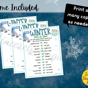 Winter THIS or THAT Game: Printable Party Activity (PDF Download) - Etsy