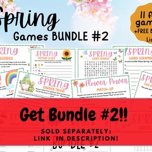 Spring PICTURE CLUES Guessing Game - Printable Spring Season Party Game ...