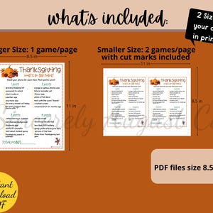 Thanksgiving WHAT'S on YOUR PHONE? - Thanksgiving Party Game ...