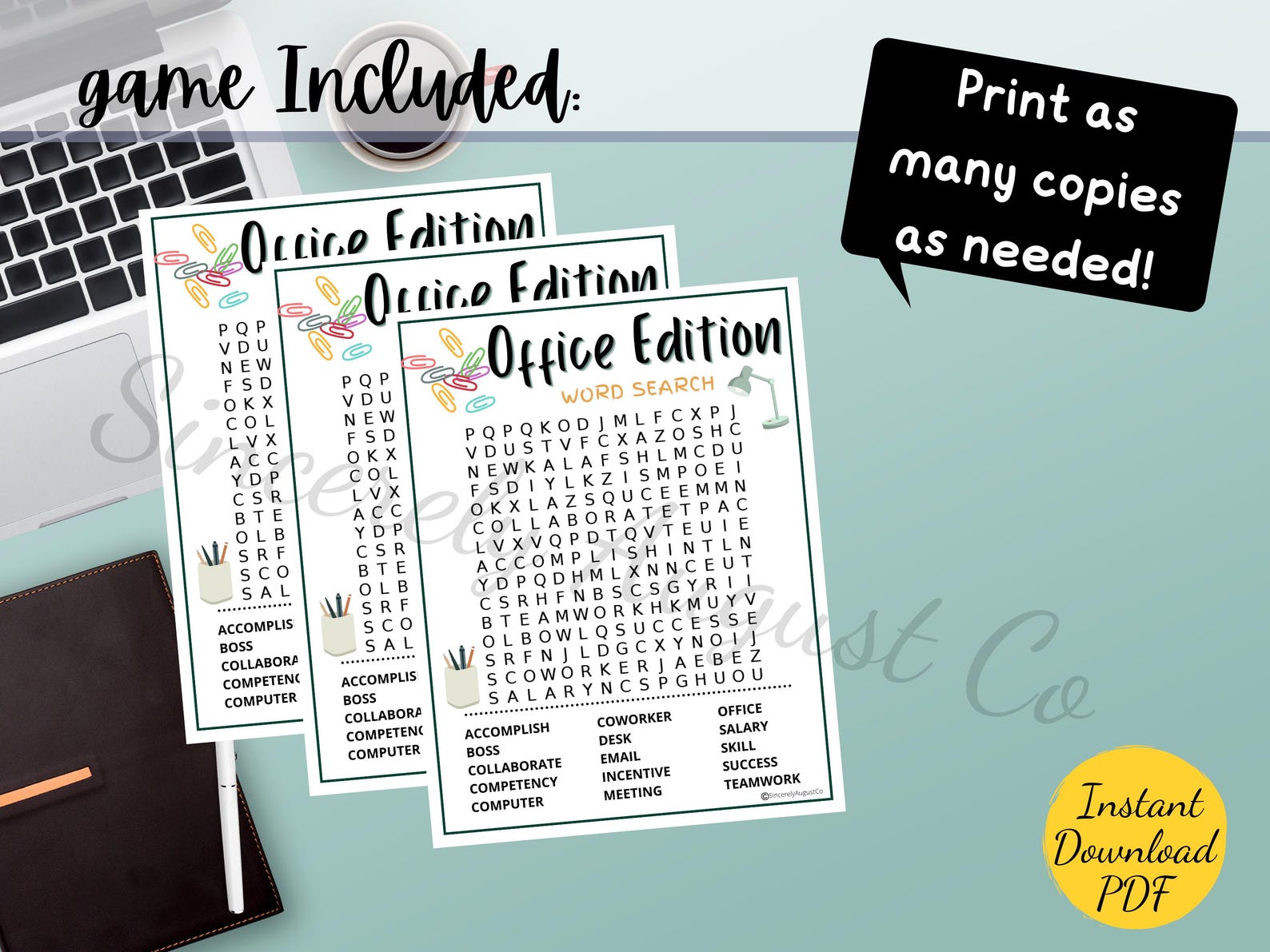 Office WORD SEARCH Game: Printable Teambuilding Activity (PDF) - Etsy ...
